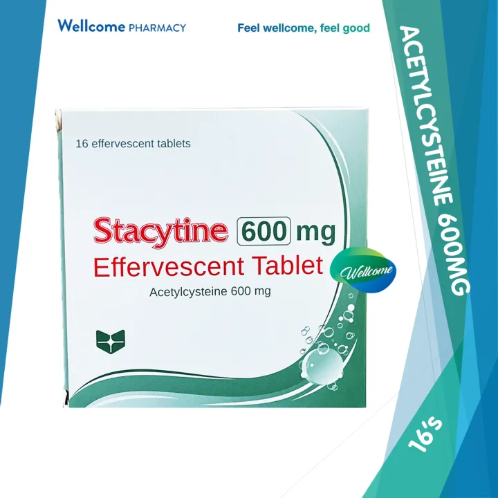 Stellapharm Stacytine Effervescent Tablets with 600mg Acetylcysteine ...