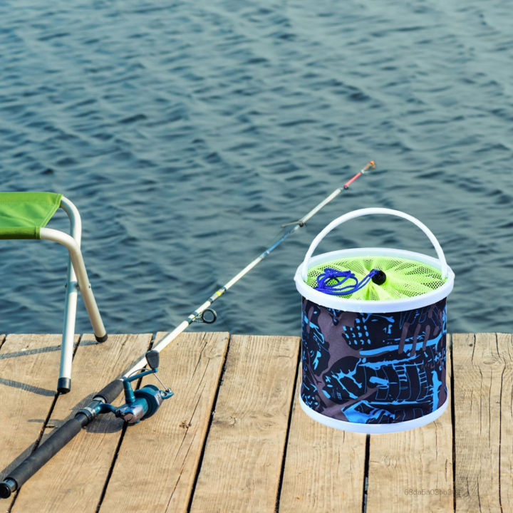 Portable Live Fish Bucket Fishing Bucket Folding Ecological Fish Tank ...