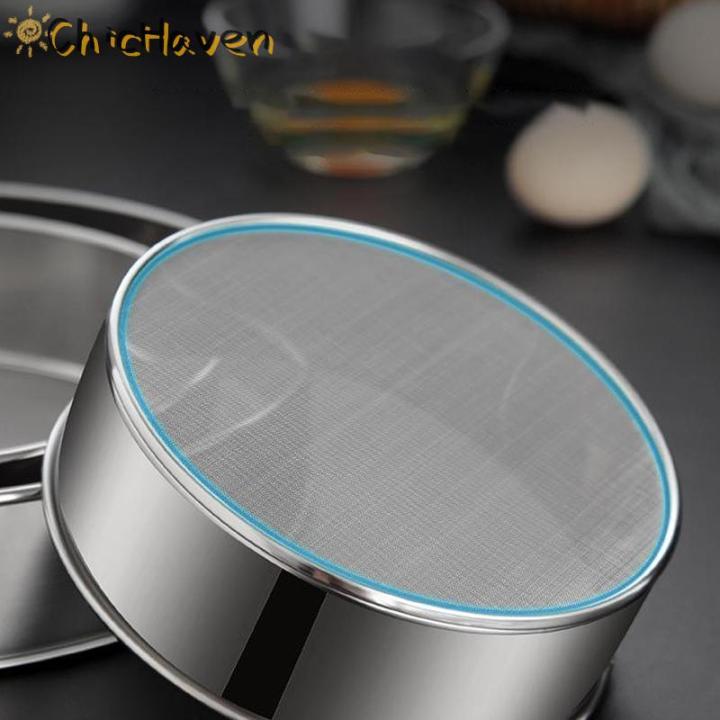 ChicHaven 40 Mesh Kitchen Ultrafine Mesh Flour Sifter Professional ...