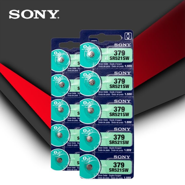 10pc Sony 100% Original 379 SR521SW D379 SR63 V379 AG0 นาฬิกาแบตเตอรี่ ...