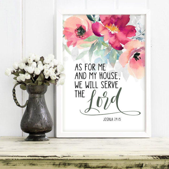 Bible Verse HD Wall Art A4 LAMINATED - Joshua 24 15 | Lazada PH