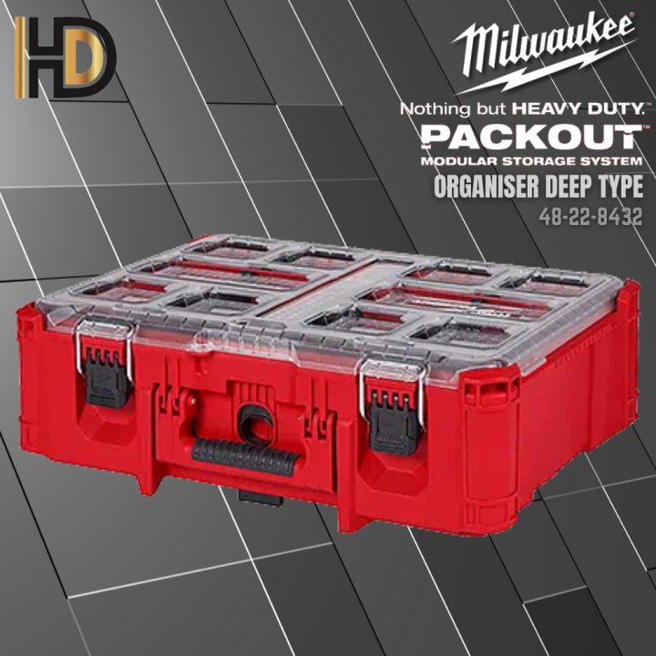 Milwaukee PACKOUT Deep Organiser / New Model Packout Organiser / 48-22 ...