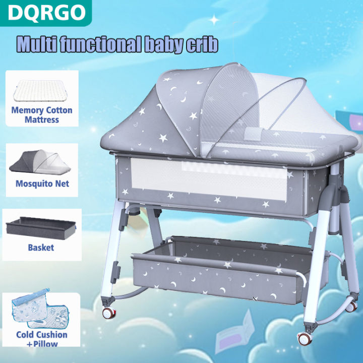 Rocker Bassinet Bed Baby cot Multifunctional Liftable Crib Mobile With ...