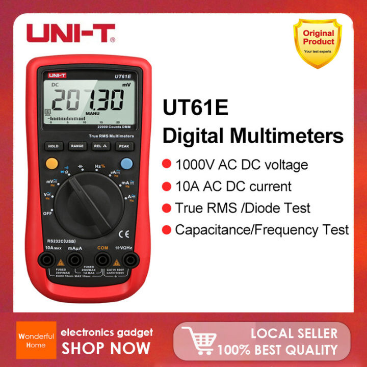 Original UNI-T UT61E Digital Multimeter Meter True RMS 1000V AC DC ...