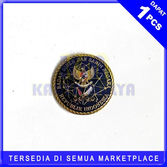 Pin BSSN Pin Bros Logo BSSN Model Bulat - Karya Mulya / 1pcs | Lazada ...
