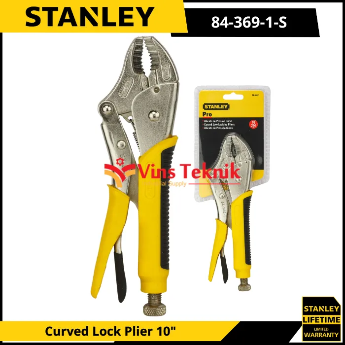 STANLEY 84-369-1-S Tang Buaya Tang Jepit Locking Curve Pro Pliers 10 ...