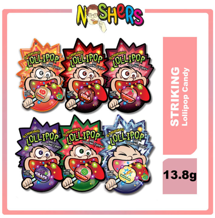 Noshers Striking Lollipop with Popping Candy 13.5g Snack Candy | Lazada PH