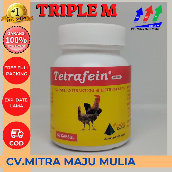TETRAFEIN isi 50 kapsul Triple M - Obat Anti SNOT CRD Berak Hijau Berak ...