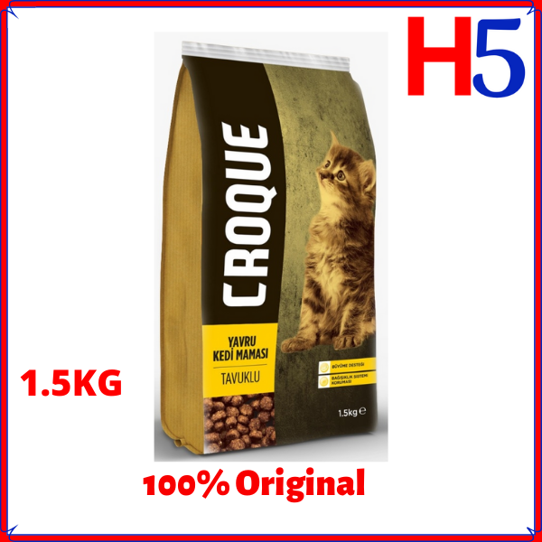 CROQUE Kitten With Chicken 1.5KG Dry Cat Food/ Makanan Kucing/ Pet Food ...