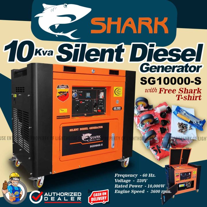 SHARK 10KVA Air-Cooled Silent Diesel Generator Set (SG10000-S ...