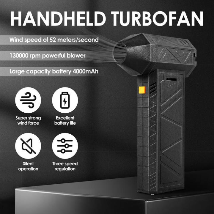 8000mAh Rechargeable Mini Jet Fan Blower Portable Mini Jet Blower Mini ...