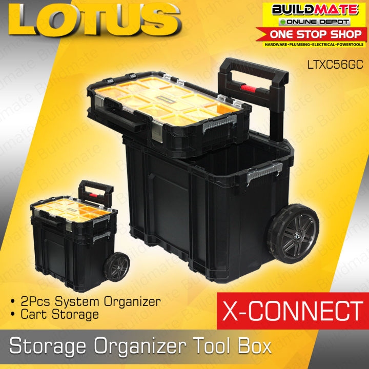BUILDMATE Lotus X-Connect 2PC System Organizer Cart Storage Tool Box ...