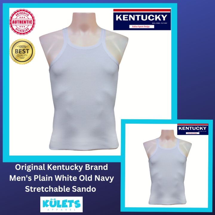 Original Kentucky Plain White Old Navy Stretchable Sando for Adult Men ...