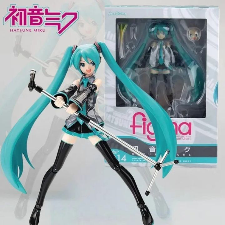 14cm Anime Figma 014 Hatsune Miku Joints Movable Contains Props Change ...