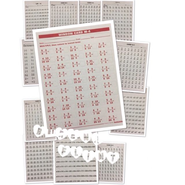 Math Window Card: Addition, Subtraction, Multiplication, Division ...