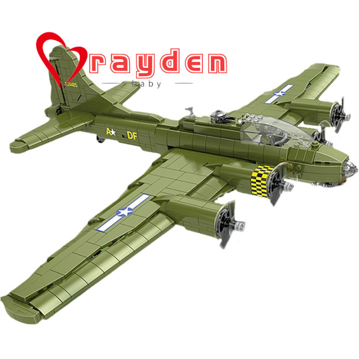 B-17 Model Kit 886 Pieces Blocks WW2 Military Building Set Flying ...