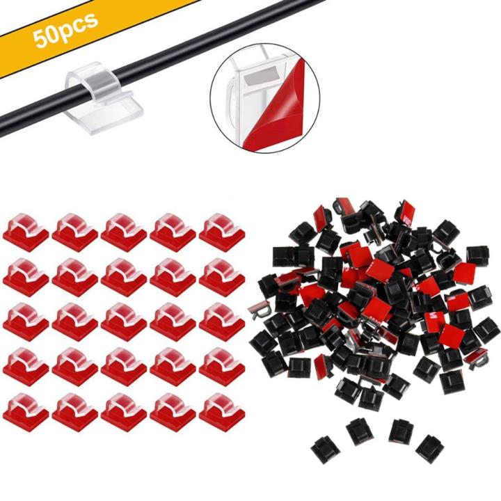 TIMES LORD 50Pcs Mini Self Adhesive Outdoor Hooks Cable Clips Light ...