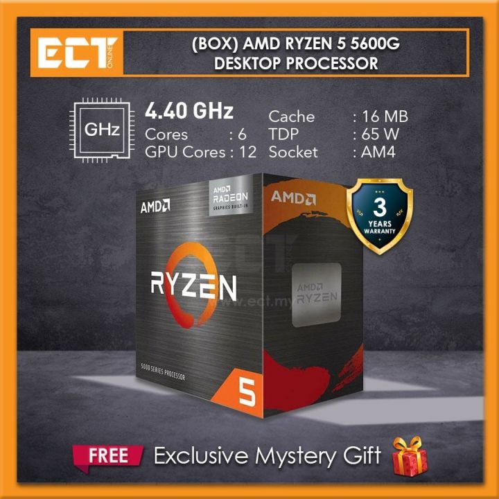 (Tray) AMD Ryzen 5 5600G Desktop Processor | Lazada