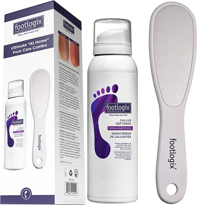 Footlogix Callus Softener Spray assort Double Sided Foot File Set for ...