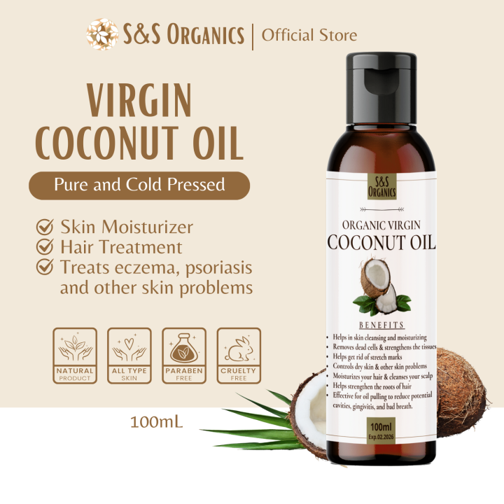 S&S Organic Virgin Coconut Oil 100ml / 50ml | Lazada PH