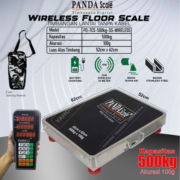 Timbangan Digital Barang Ekspedisi Wireless Tanpa Kabel 500kg 100g ...