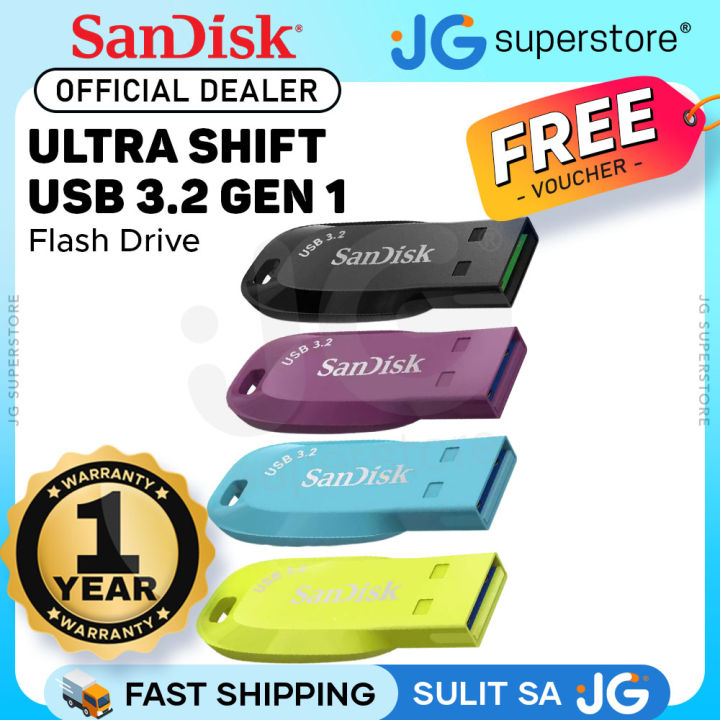 SanDisk Ultra Shift 32GB 64GB 128GB 256GB USB A 3.2 Gen 1 Flash Drive ...