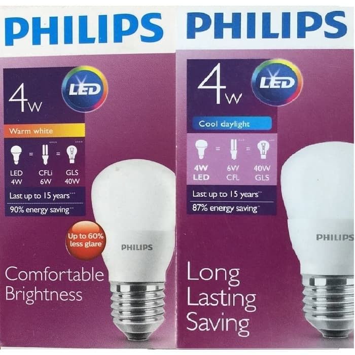 4W P45 Bohlam LED PHILIPS / Lampu PHILIPS LED Bulb / Lampu LED PHILIPS ...