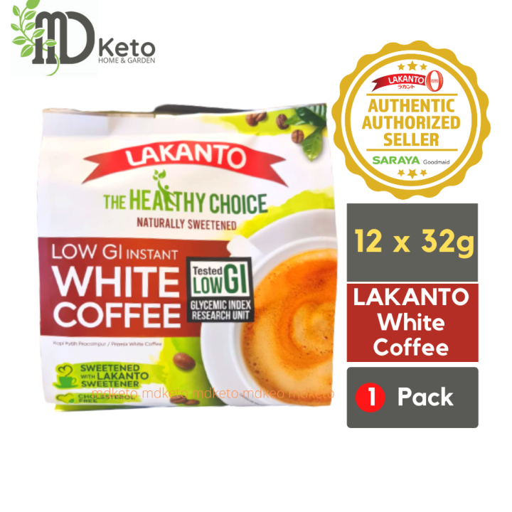 [MD] 32g x 12 sticks Lakanto Low GI Instant white Coffee HALAL, The ...