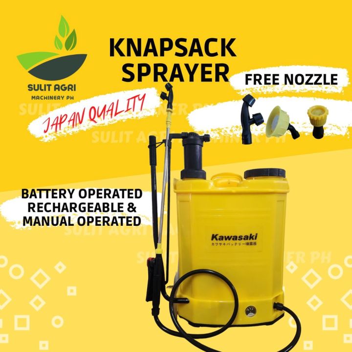 2IN1 KAWASAKI Knapsack Battery Electric Manual Sprayer Agricultural ...