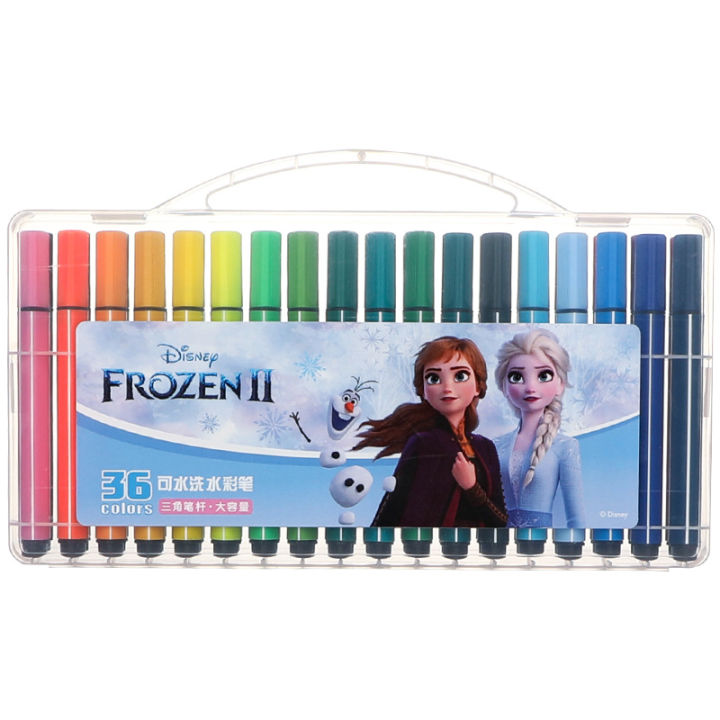 Disney Mickey Frozen Marvel 12-48 Colors Kids Watercolor Pens Set ...