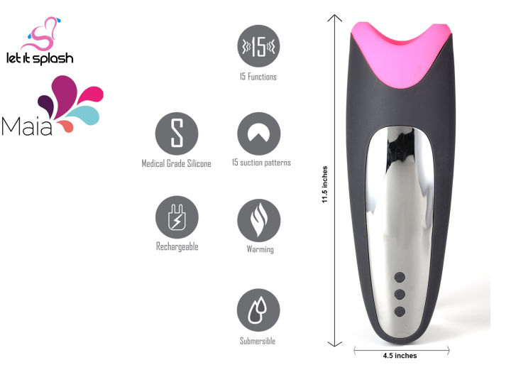 Piper Usb Rechargeable Multi Function Masturbator With Suction Lazada Ph