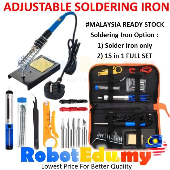 60W Adjustable Temperature Soldering Iron 936 Tips Station Solder Tools Gun Only / Portable 15 ...