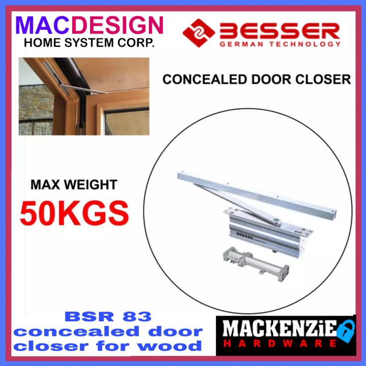 BESSER 83 CONCEALED DOOR CLOSER EN3 OVERHEAD WITH SLIDE CHANNEL AND ...