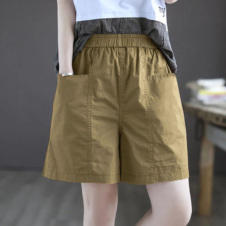 Short pants for women wearing wide leg pants with versatile thighs in ...