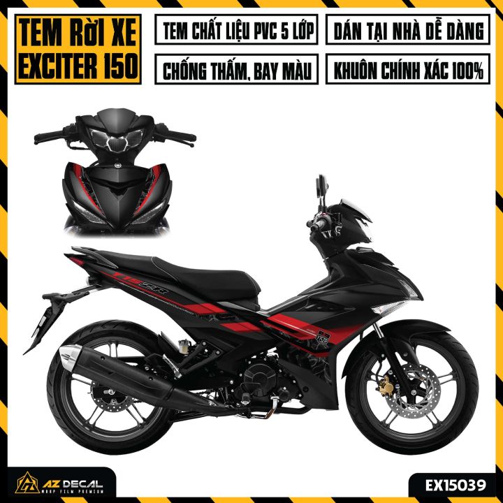 Tem Exciter 150 Thiết Kế Hiện Đại | EX15039 | Team Decal Hình Dán Xe ...