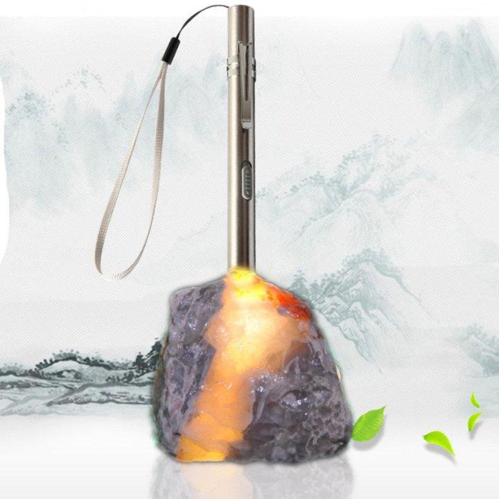 JUWE Mini Stainless Steel LED Flashlight Gems Stone Jade Testing LED ...