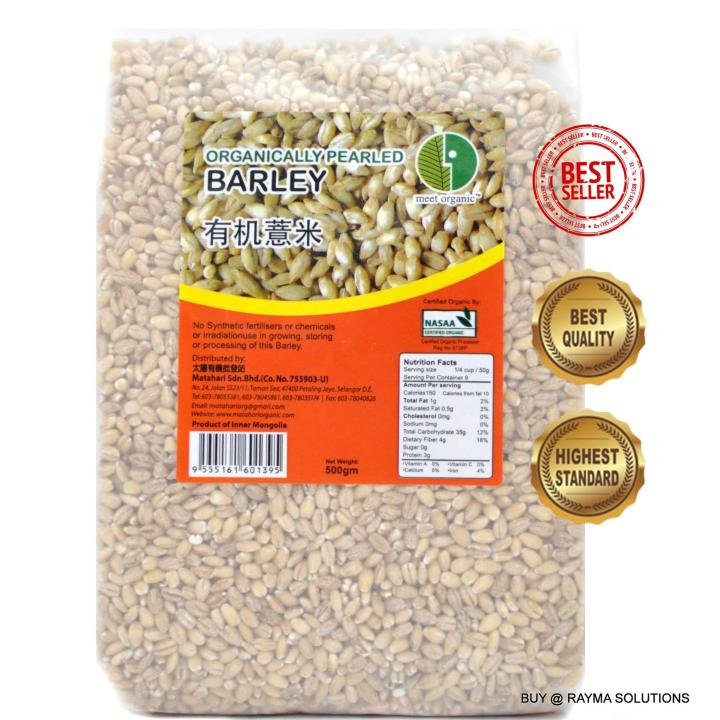 MH FOOD Organic Pearled Barley 500g | Lazada