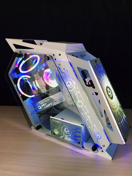 Vỏ case VSP ES1 Hồng Đen Trắng Xanh có các miếng chắn LED RGB (Chưa bao ...