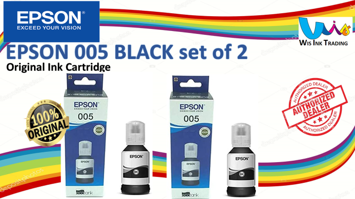 Epson 005 Black Original Ink Bottle Set of 2 | Lazada PH