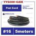 Philflex Flat Cord Wire #16 AWG 16 Pure Copper color black or white ...