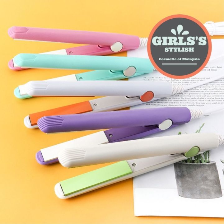 Mini Hair Straightener For Travel Outing Ceramic Plate Flat Iron ...