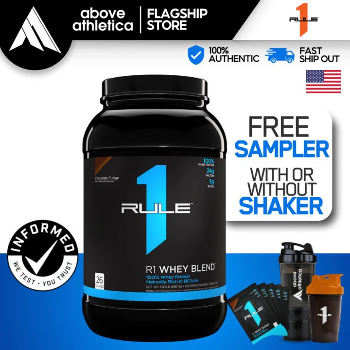 Rule 1 R1 Whey Protein Blend Powder 2lbs With Naturally Occurring BCAA ...