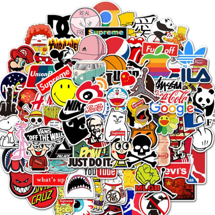 Supreme Sticker Trend brand Starbucks Muji Tiktok Sticker for sticker laptop bottle waterproof ...
