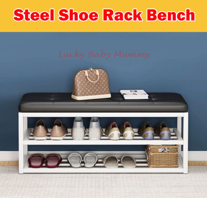 【N55】Shoe Rack Bench/Convenient Seat Wearing Taking off Shoes Strong ...