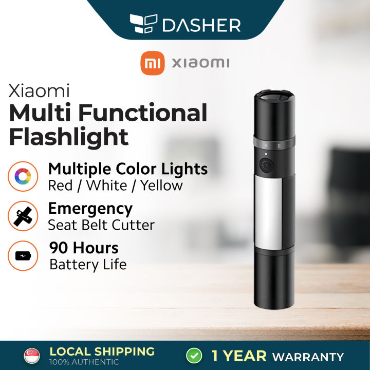 Xiaomi Multi Purpose Flash Light Multiple Color With Seat Belt Cutter ...