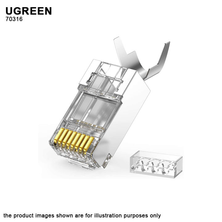 UGREEN Gigabit Shielded Modular Plug 10Pcs RJ45 Connector | Lazada