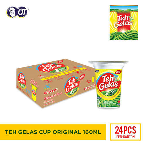 Teh Gelas 160 ml ( 1 dus isi 24 pcs ) | Lazada Indonesia