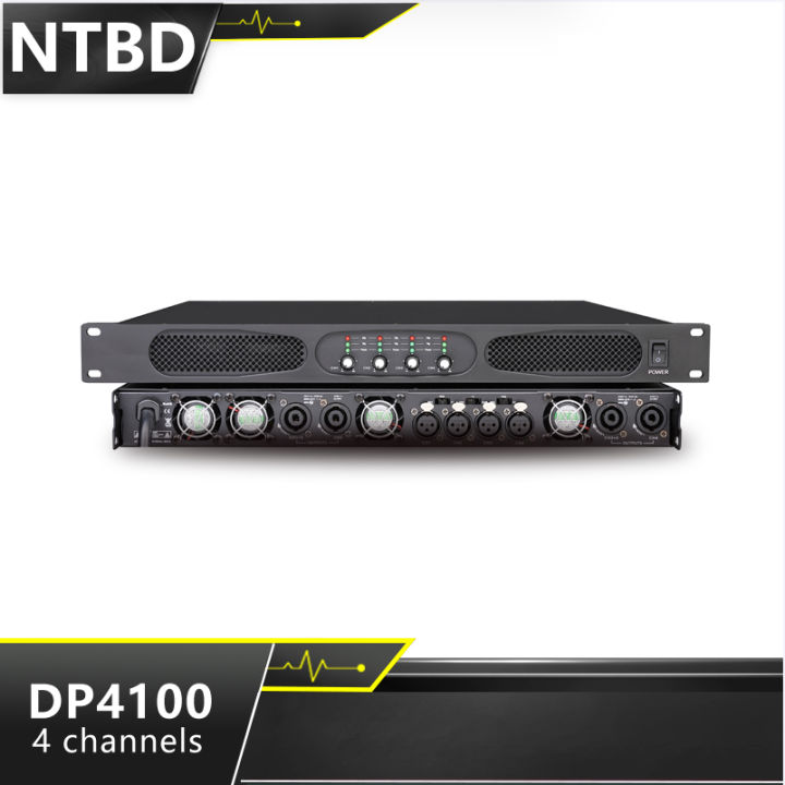 NTBD DP4100 DP4140 1RU Professional Amplifier 1000w*4 Power Amp Sound Digital Power Amplifier ...