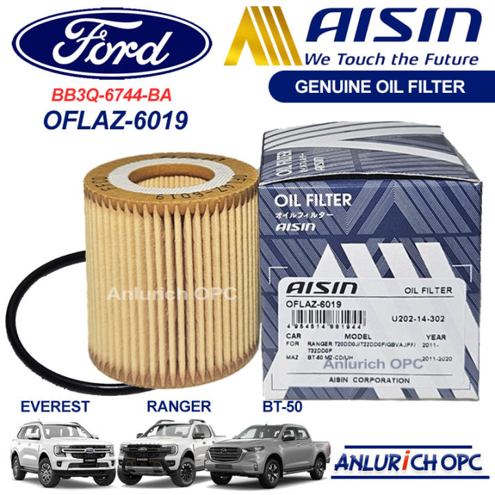 AISIN Oil Filter FORD Ranger Everest BT-50 OE51001 BB3Q-6744-BA OFLAZ ...