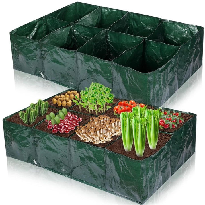 1Pc 4/6/8 Grid Large Plant Grow Bag Thickened Divider Gardening ...